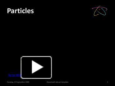 Particles presentation | free to view