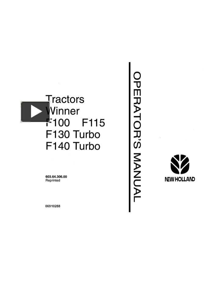 PPT – New Holland Fiat F100 F115 F130 Turbo F140 Turbo Tractors ...