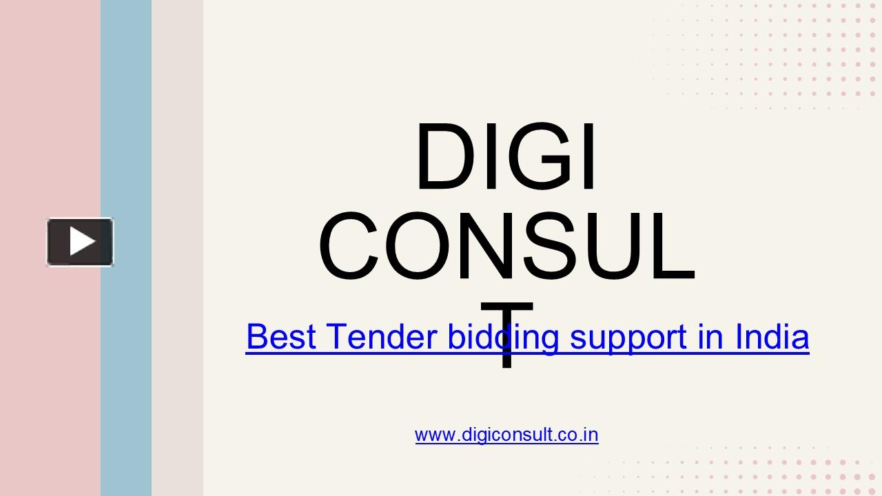 PPT – Digi Consult's Tender Bidding Support in India- Your Path to ...