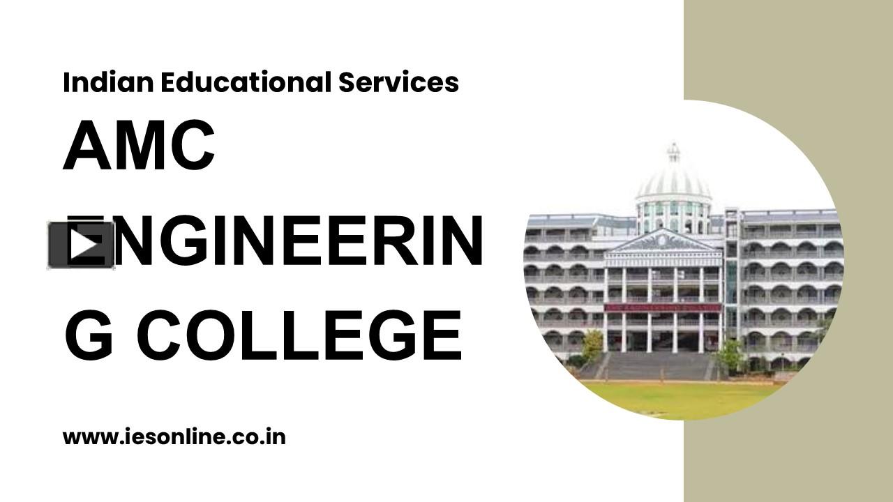 PPT – AMC Engineering College PowerPoint presentation | free to ...