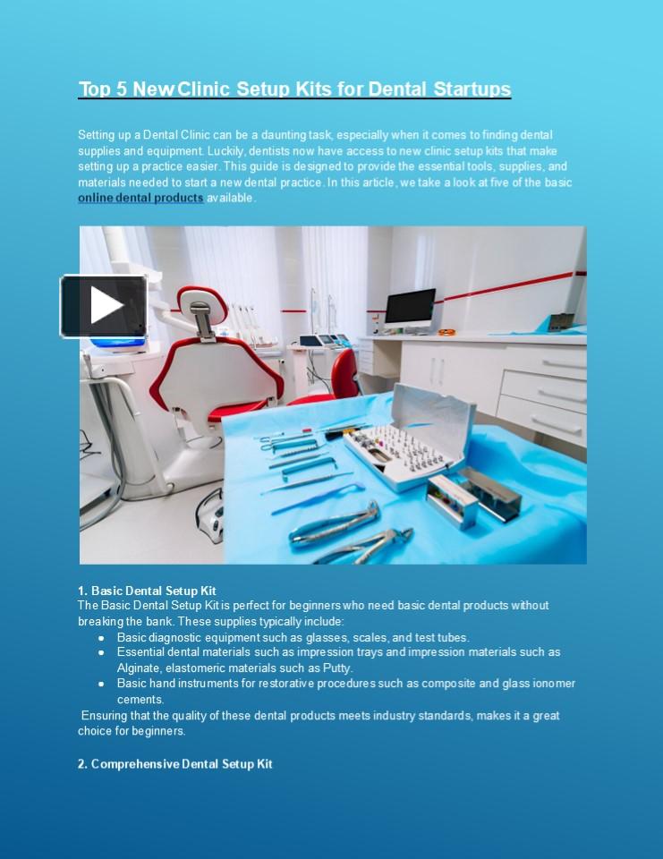 PPT – Top 5 New Clinic Setup Kits for Dental Startups PowerPoint ...