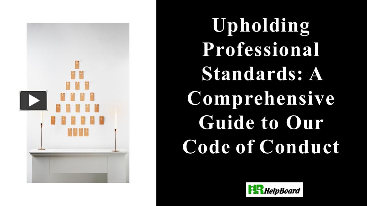 PPT – Code of Conduct Meaning PowerPoint presentation | free to ...