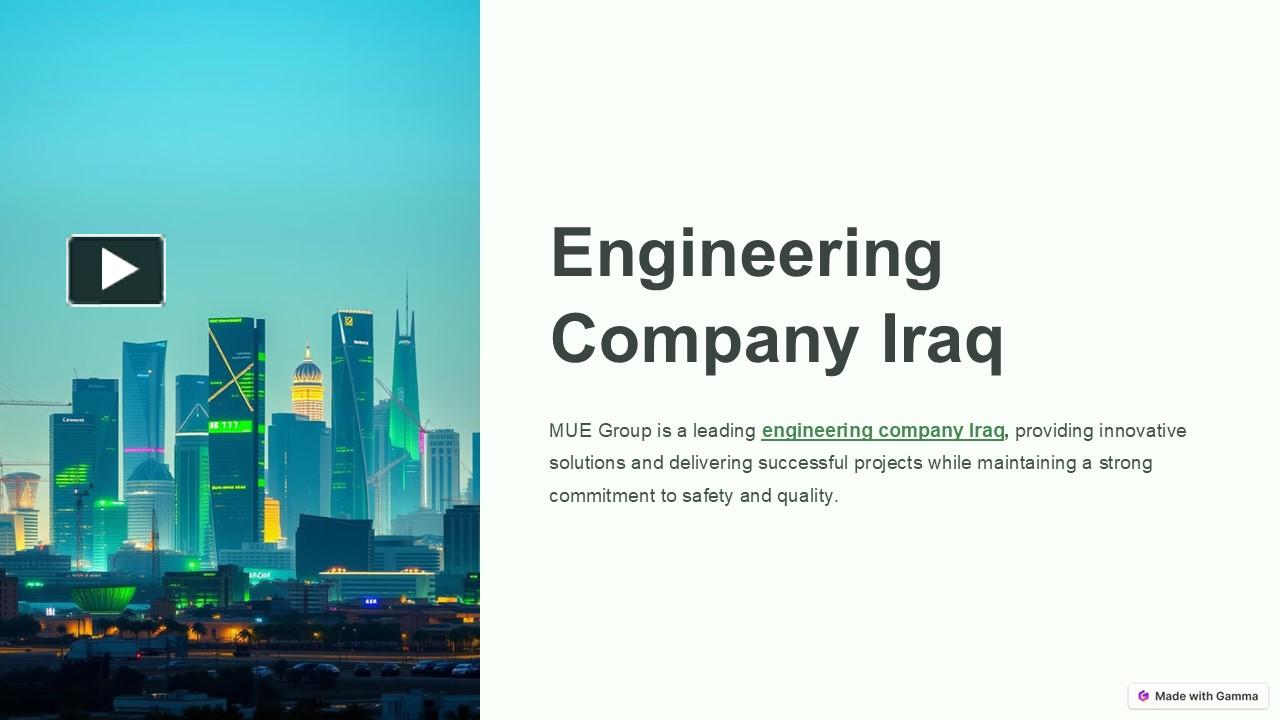 PPT – Engineering Company Iraq - Expertise You Can Trust for Your ...