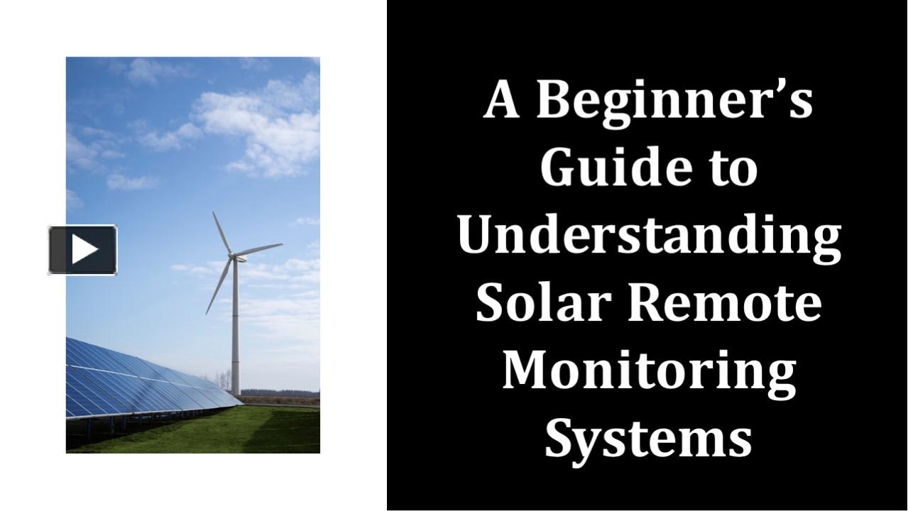 A Beginner’s Guide to Understanding Solar Remote Monitoring Systems ...