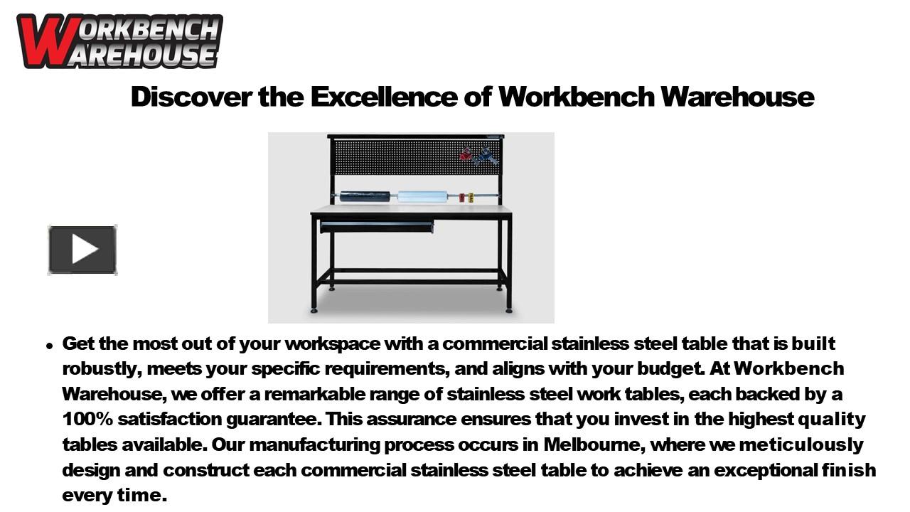 PPT – Discover the Excellence of Workbench Warehouse PowerPoint ...
