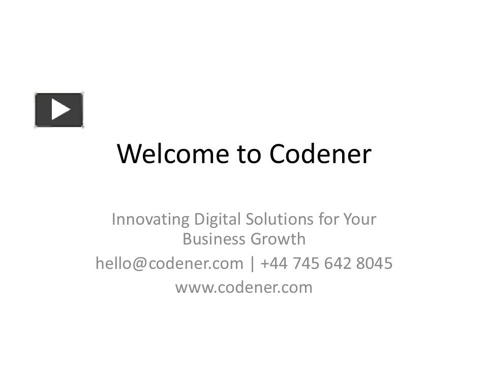 Codener | Software Development Company | Intro presentation | free to ...