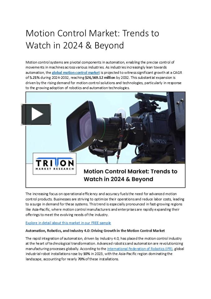 PPT – Motion Control Market: Trends to Watch in 2024 & Beyond ...