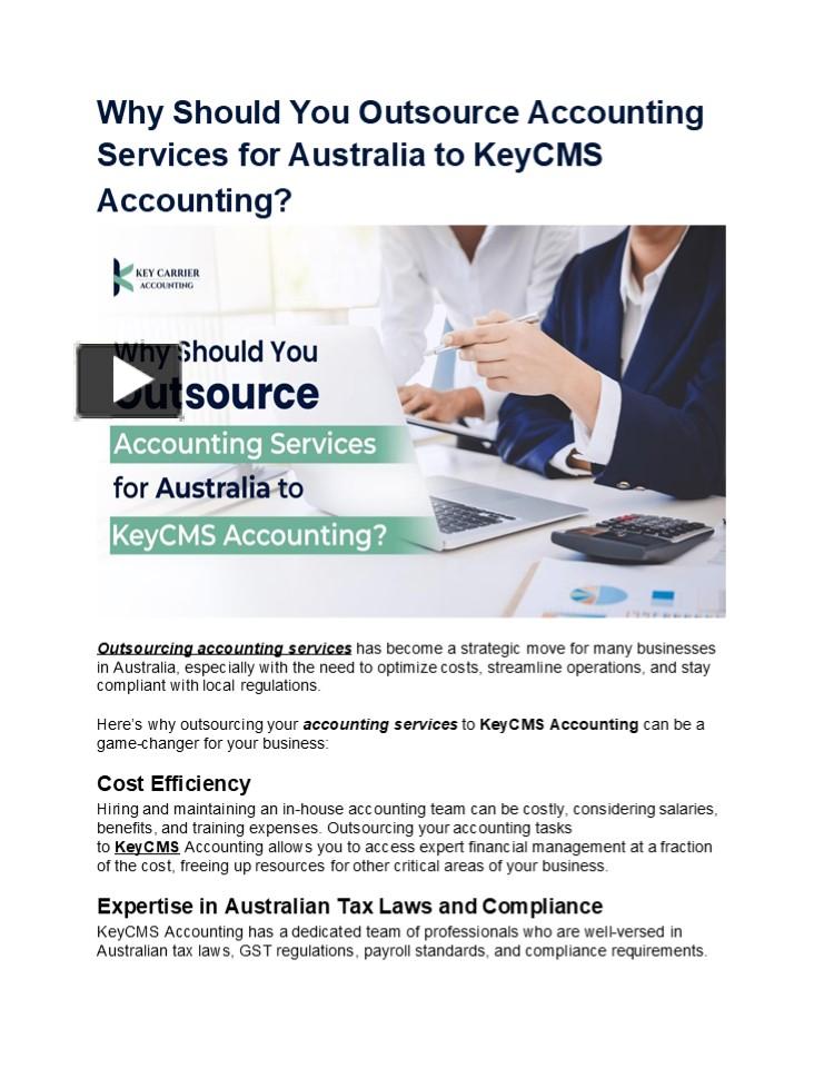 PPT – Why Should You Outsource Accounting Services for Australia to ...