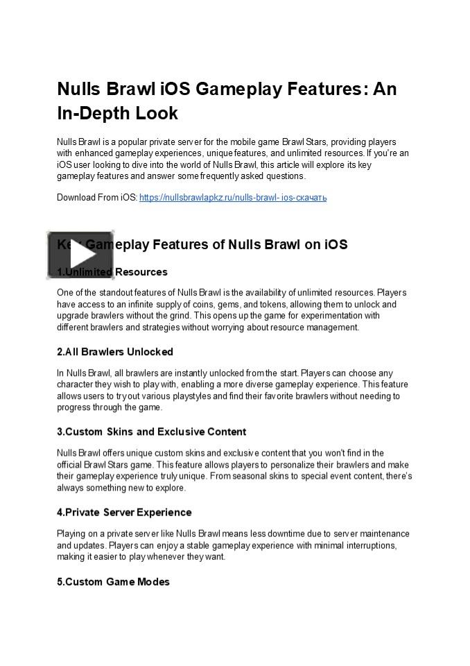 PPT – Nulls Brawl iOS Gameplay Features: An In-Depth Look PowerPoint ...