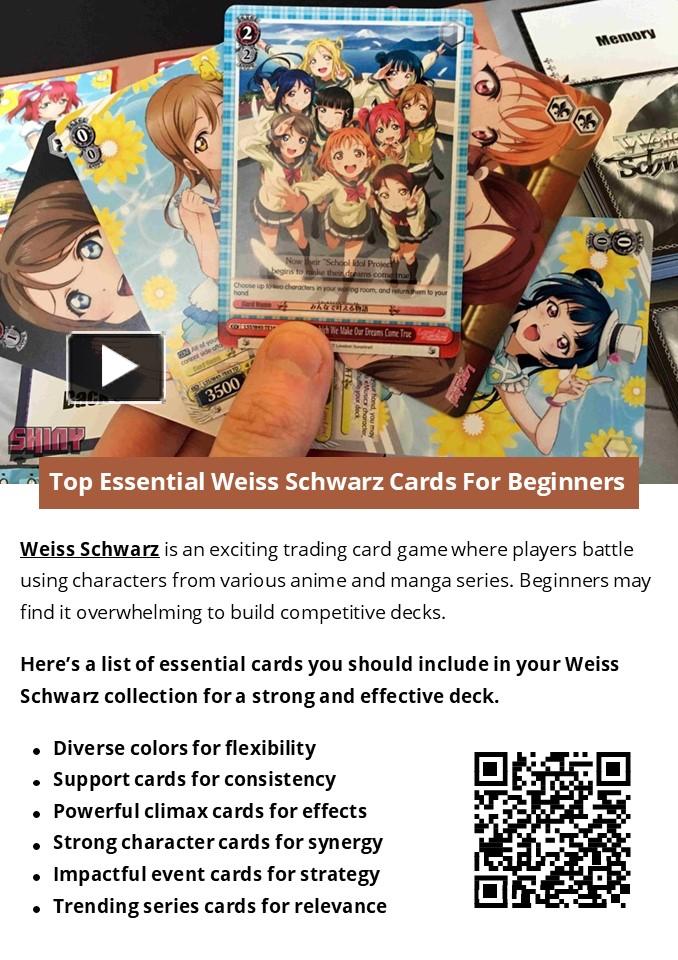 PPT – Top Essential Weiss Schwarz Cards For Beginners PowerPoint ...