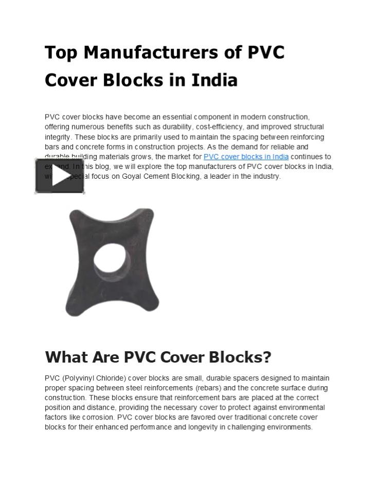 PPT – Top Manufacturers of PVC Cover Blocks in India PowerPoint ...