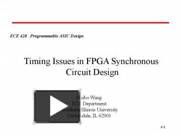 PPT – ECE 428 Programmable ASIC Design PowerPoint presentation | free ...