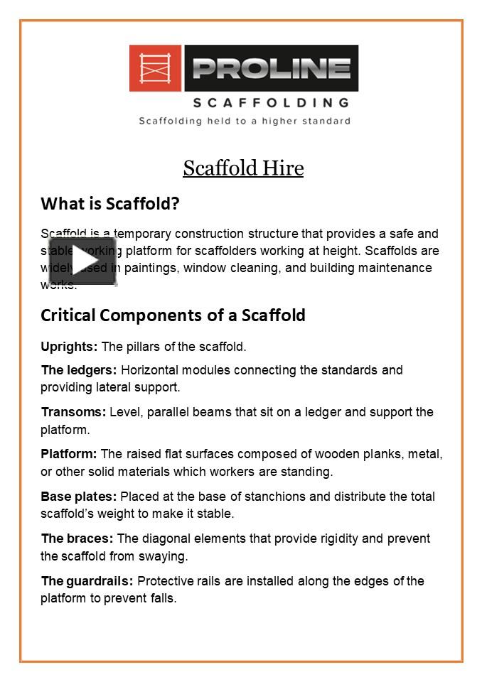 PPT – PROLINE SCAFFOLDING: Scaffold Hire Services PowerPoint ...