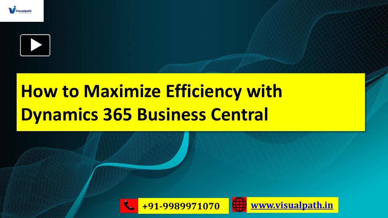 Dynamics 365 Business Central Training | Business Central Training ...