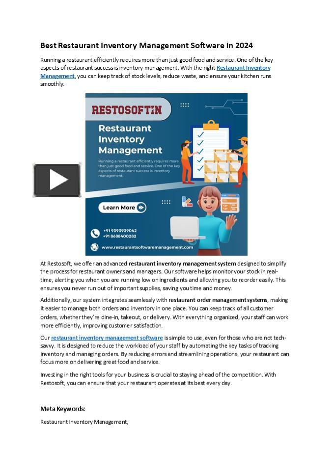 Best Restaurant Inventory Management Software in 2024 presentation ...