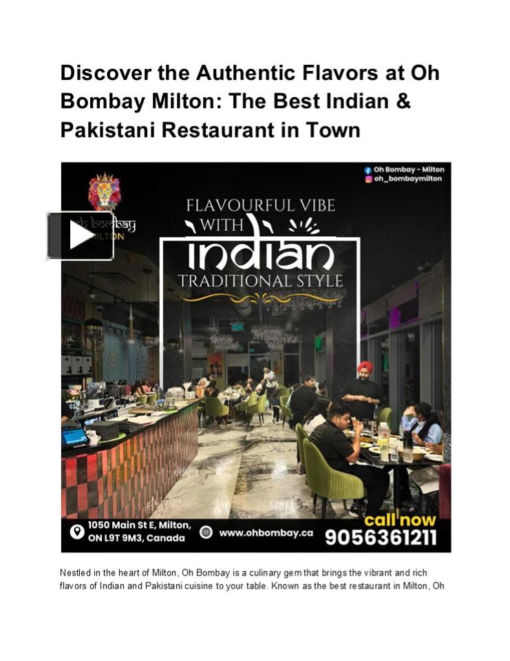 PPT – Oh bombay Milton - Best Indian restaurant in Milton PowerPoint ...