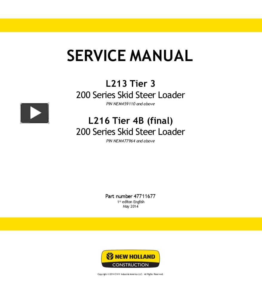 PPT – New Holland L213 Tier 3 Skid Steer Loader Service Repair Manual ...