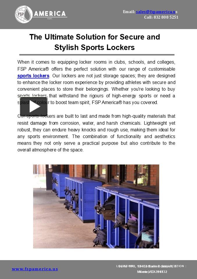 PPT – The Ultimate Solution for Secure and Stylish Sports Lockers ...