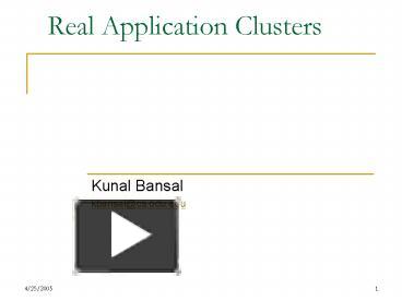 Real Application Clusters presentation | free to view