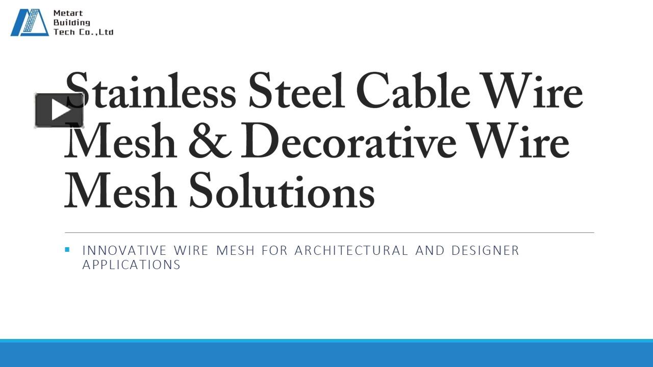PPT – Architectural Wire Mesh: Innovative Solutions for Modern Design ...