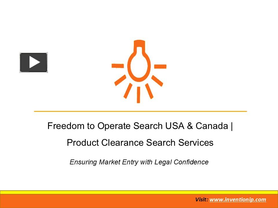 Freedom to Operate (FTO) Search USA & Canada | Product Clearance ...