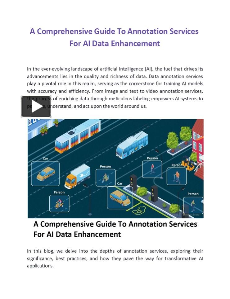 PPT – A Comprehensive Guide To Annotation Services For AI Data ...