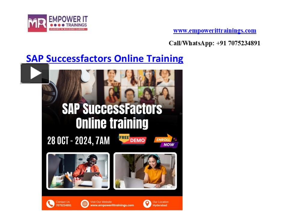 SAP SuccessFactors Online training nearby hyd presentation | free to ...