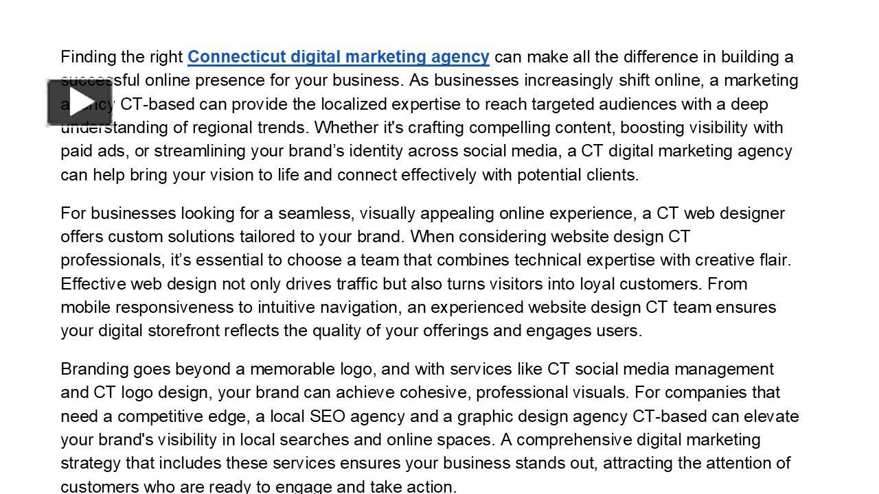 PPT – Connecticut Digital Marketing Agency (1) PowerPoint presentation ...