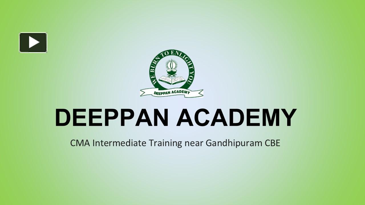 PPT – CMA Intermediate | CMA Intermediate Training near Gandhipuram CBE ...