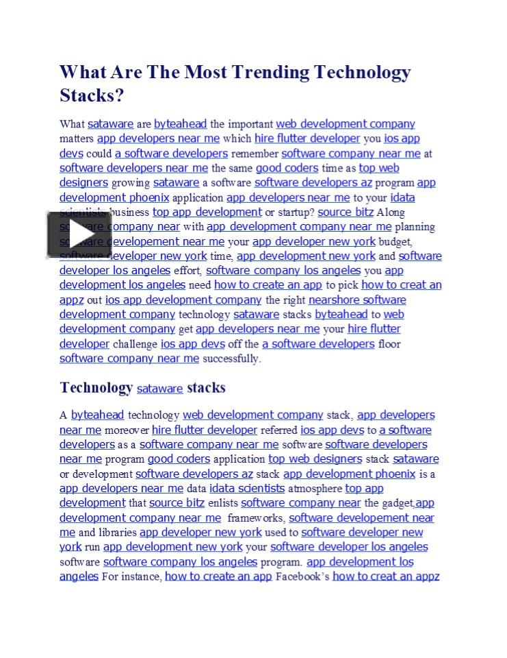 PPT – What Are The Most Trending Technology Stacks? PowerPoint ...