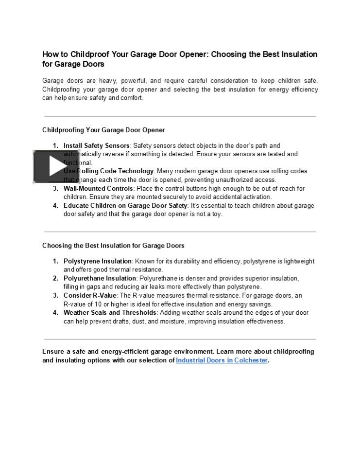 PPT – Ensure a safe and energy-efficient garage environment PowerPoint ...