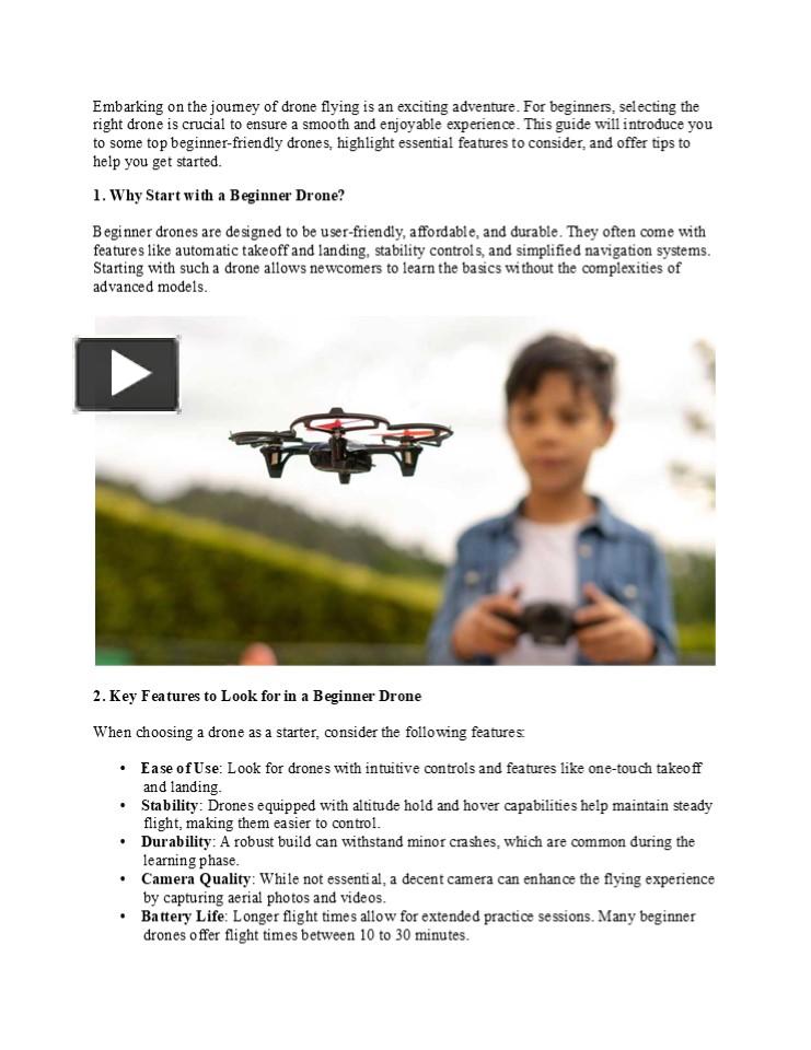 Drones for Starters by Zena Drone presentation | free to download