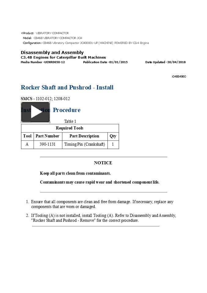PPT – Caterpillar Cat CB46B Vibratory Compactor (Prefix JC4) Service ...