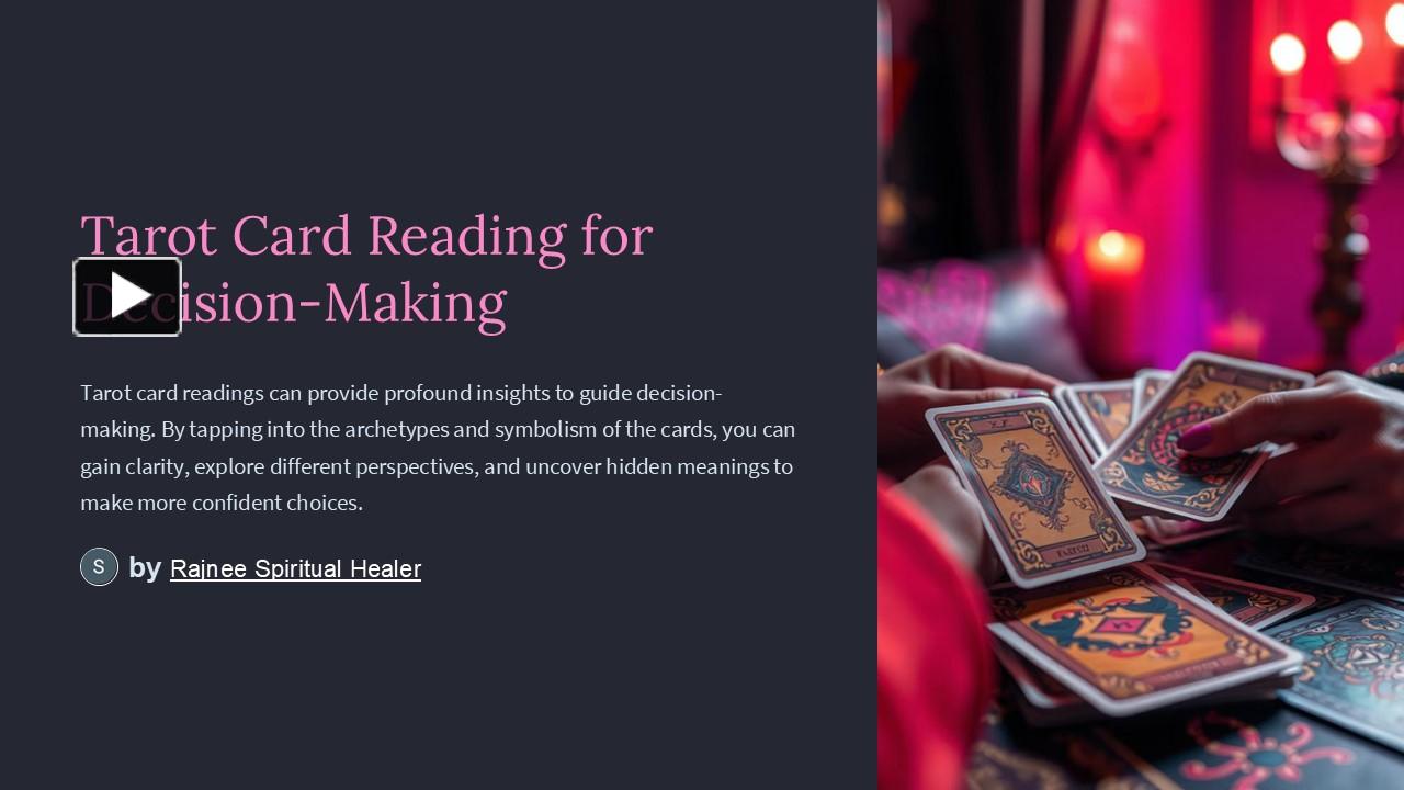 PPT – Tarot Card Reading for Decision Making PowerPoint presentation ...