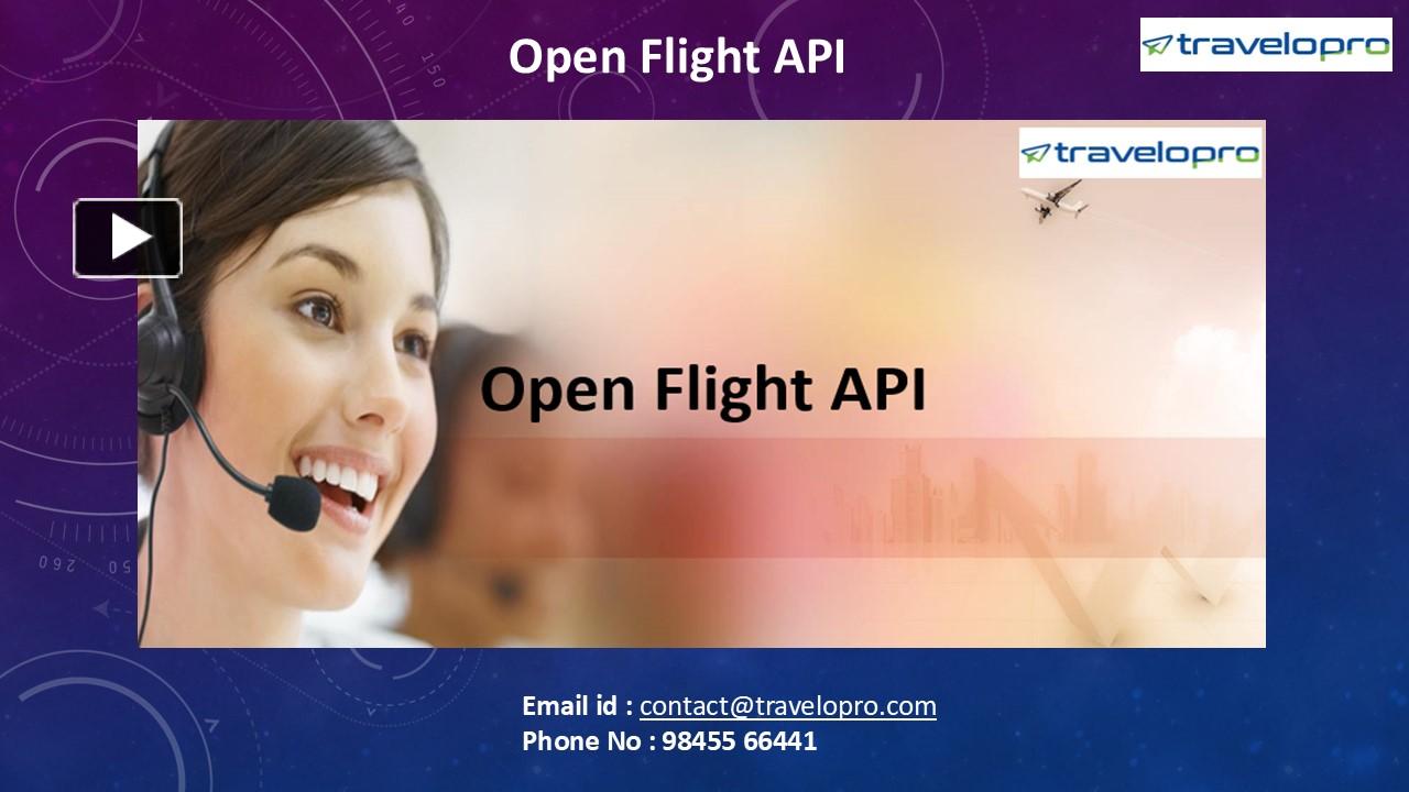 Open Flight API presentation | free to download