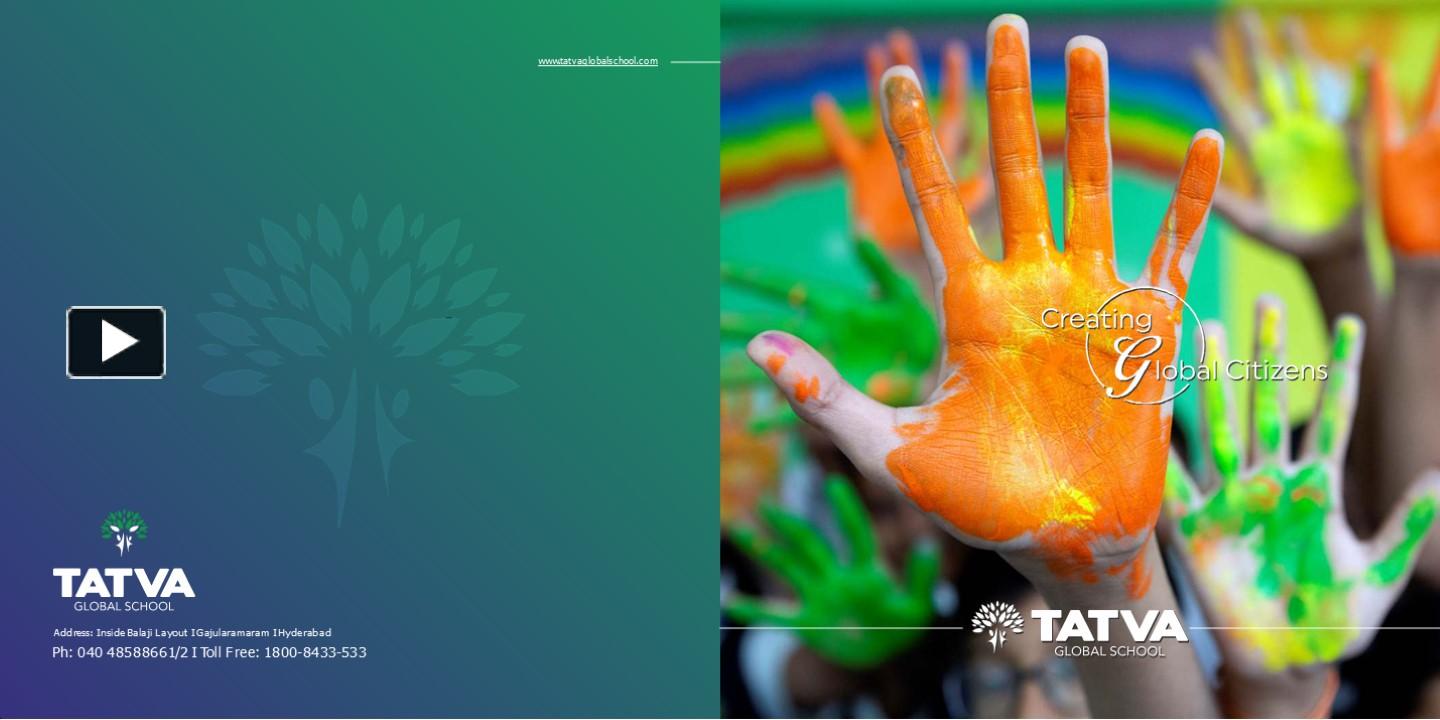 Tatva Global School | Best CBSE School in Hyderabad presentation | free ...