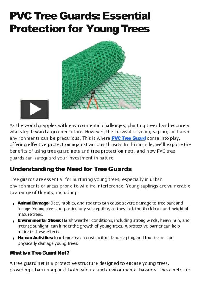PVC Tree Guards: Essential Protection for Young Tree presentation ...