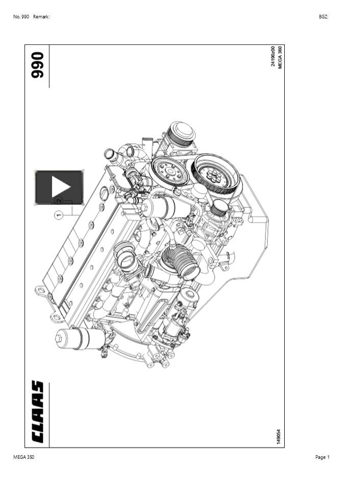 PPT – CLAAS MEGA 350 Combine Parts Catalogue Manual Instant Download ...