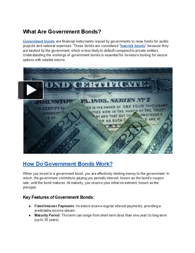 PPT – Government Bonds Explained: How They Work and Why You Should ...