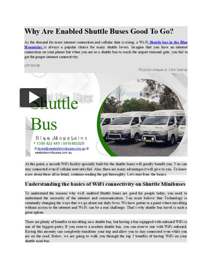 Why Are Enabled Shuttle Buses Good To Go? presentation | free to download