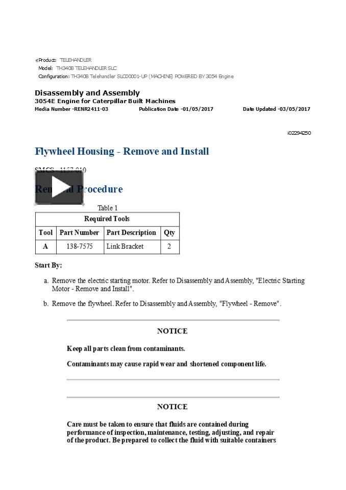 PPT – Caterpillar Cat TH340B Telehandler (Prefix SLC) Service Repair ...