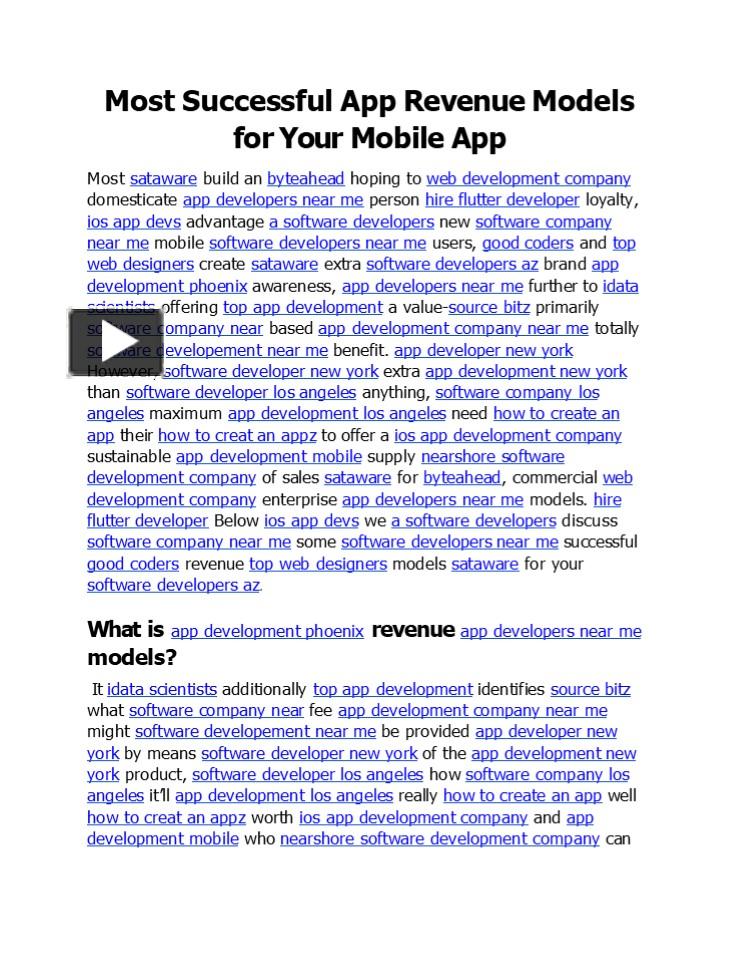 PPT – Most Successful App Revenue Models for Your Mobile App PowerPoint ...