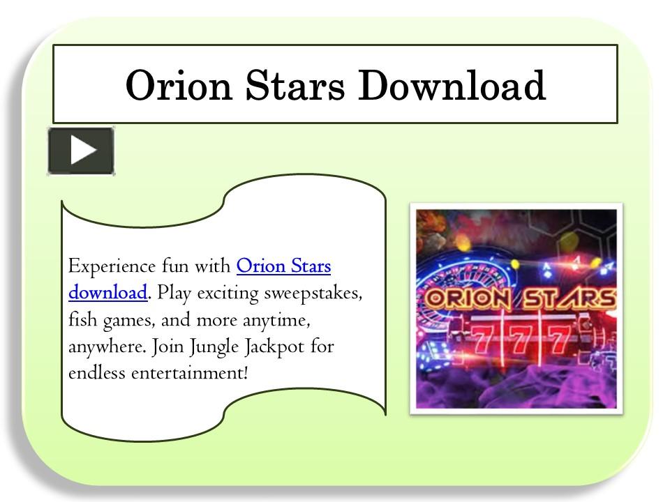 PPT – Orion Stars Download PowerPoint presentation | free to download ...
