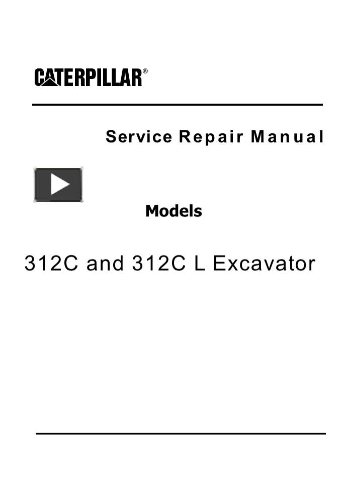PPT – Caterpillar Cat 312C and 312C L Excavator (Prefix DBN) Service ...