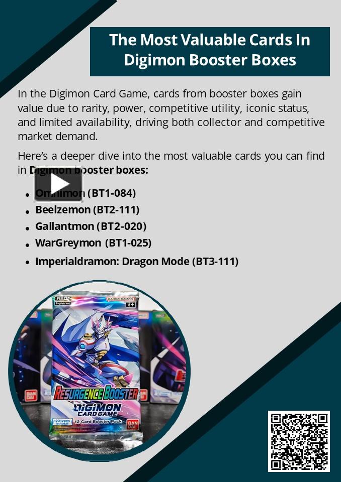 The Most Valuable Cards In Digimon Booster Boxes presentation | free to ...