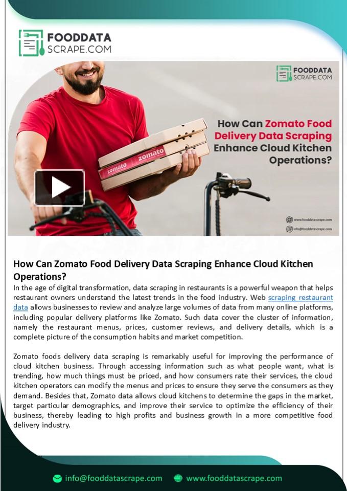PPT – How Can Zomato Food Delivery Data Scraping Enhance Cloud Kitchen ...