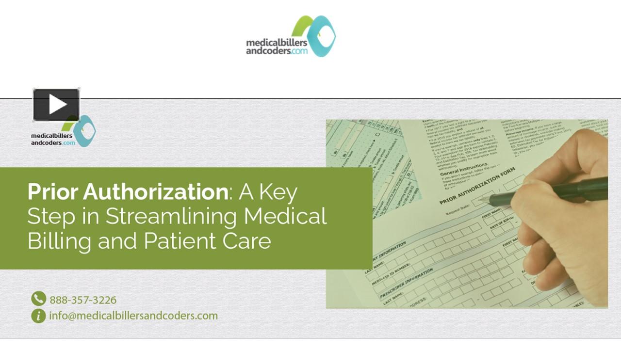 Prior Authorization: A Key Step in Streamlining Medical Billing and ...
