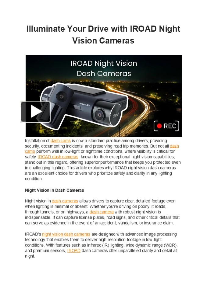 PPT – Illuminate Your Drive with IROAD Night Vision Cameras PowerPoint ...