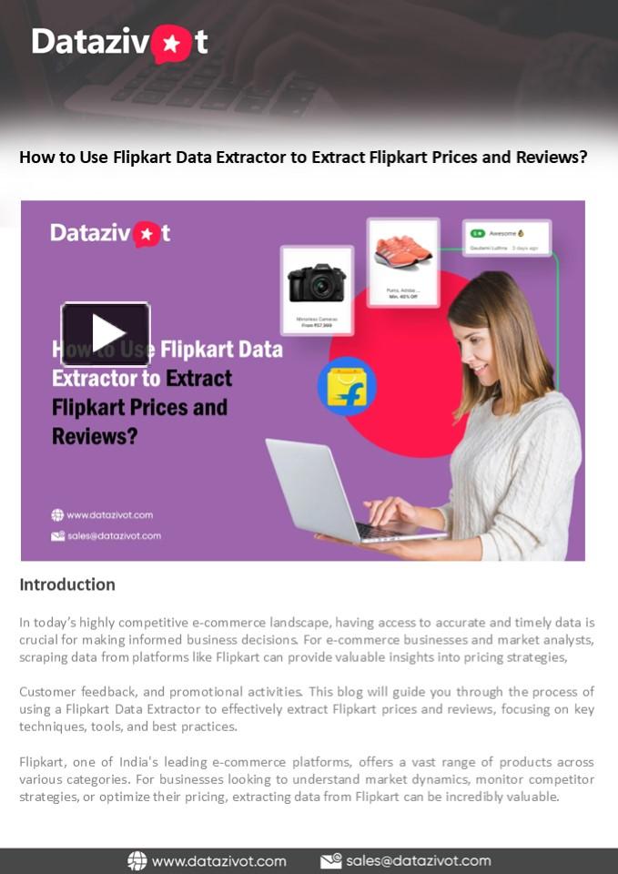 PPT – Flipkart Data Extractor to Extract Flipkart Prices and Reviews ...