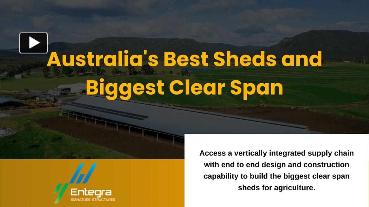 PPT – Australia's Top Agricultural Shed Builders - Entegra Signature ...